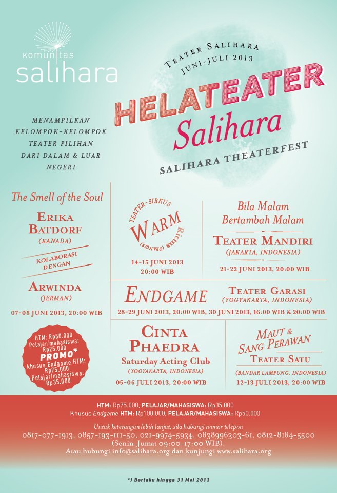 HELATEATER SALIHARA: Salihara Theaterfest - Whiteboard Journal